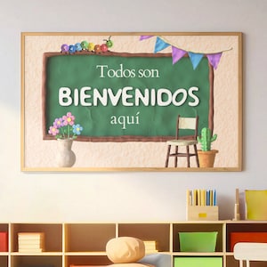 Spanish Welcome Poster / Classroom Poster / Inclusion - Etsy