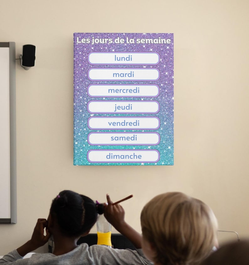 French Days of the Week Poster / Affiche En Francais / Classroom Decor ...