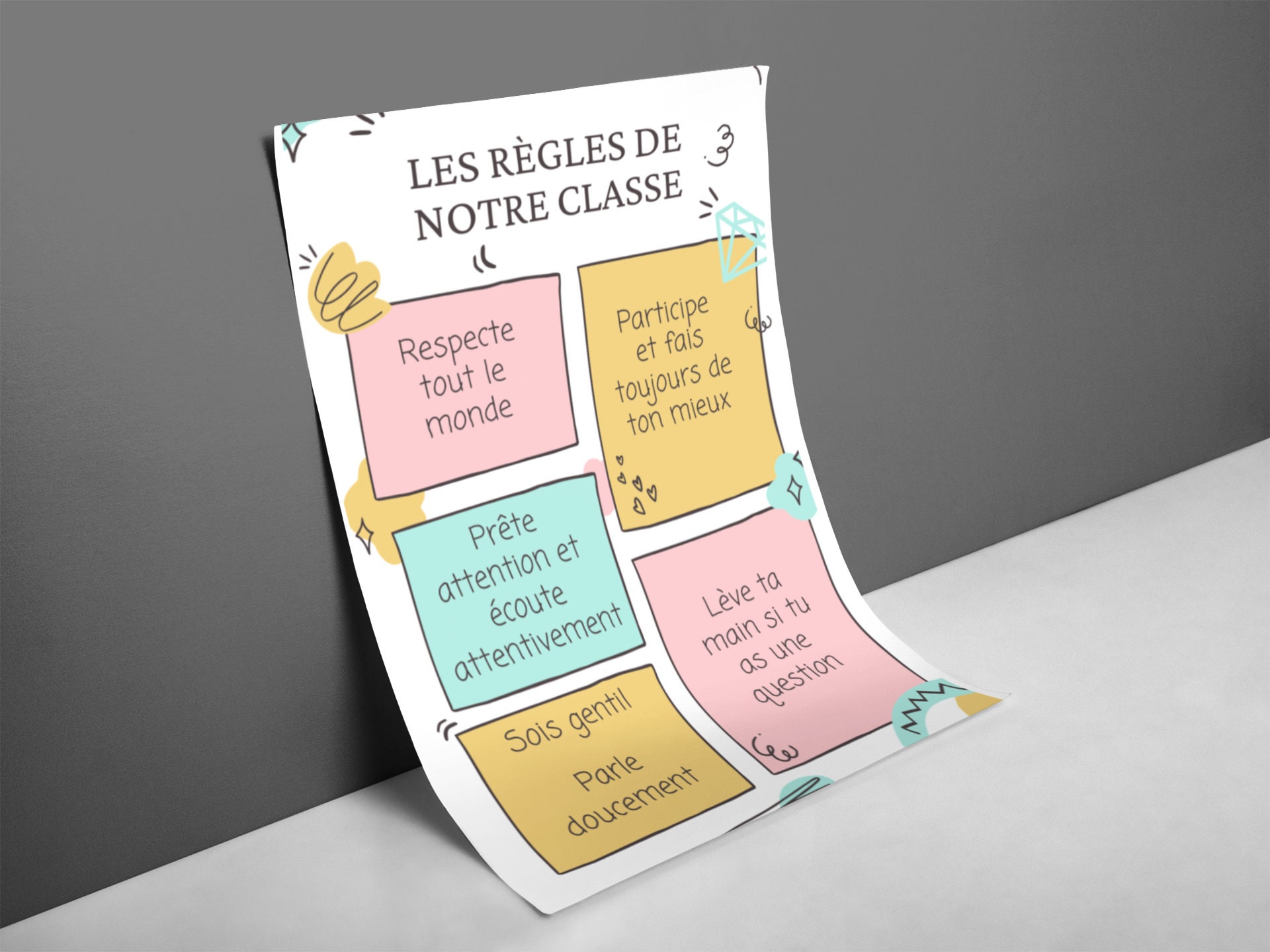 French Classroom Posters / Class Rules / Wall Posters / Français - Etsy