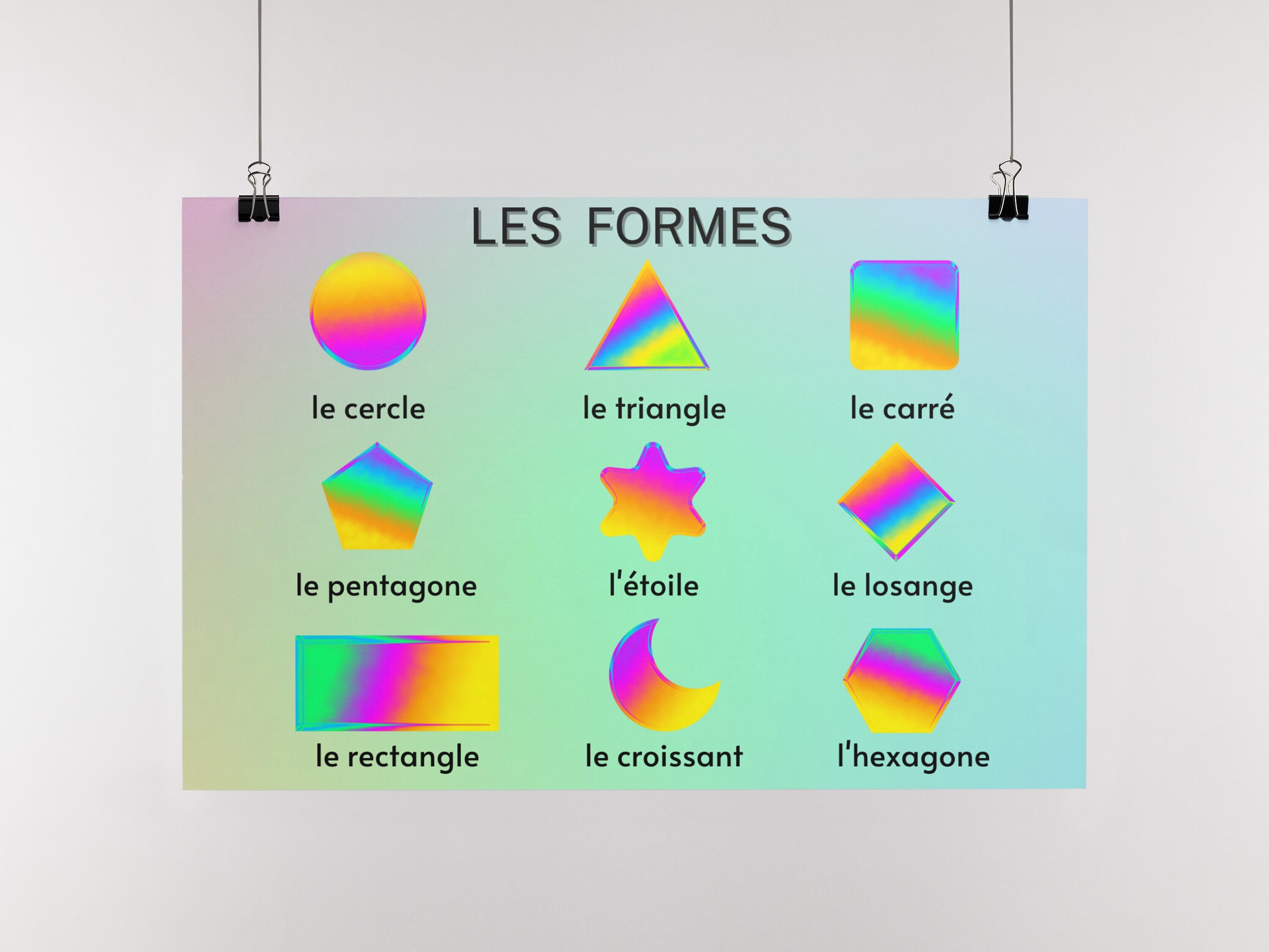 Learning Shapes in French / Classroom Decor / Educational Posters ...