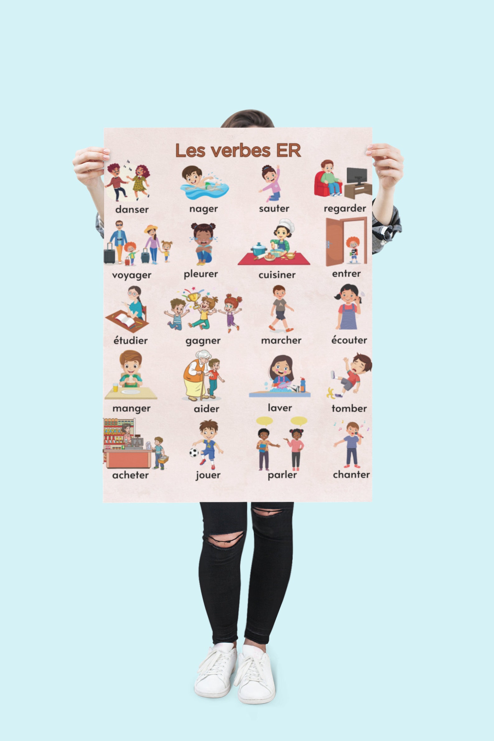 French "er" Verbs / Classroom Posters / Educational Wall Posters - Etsy
