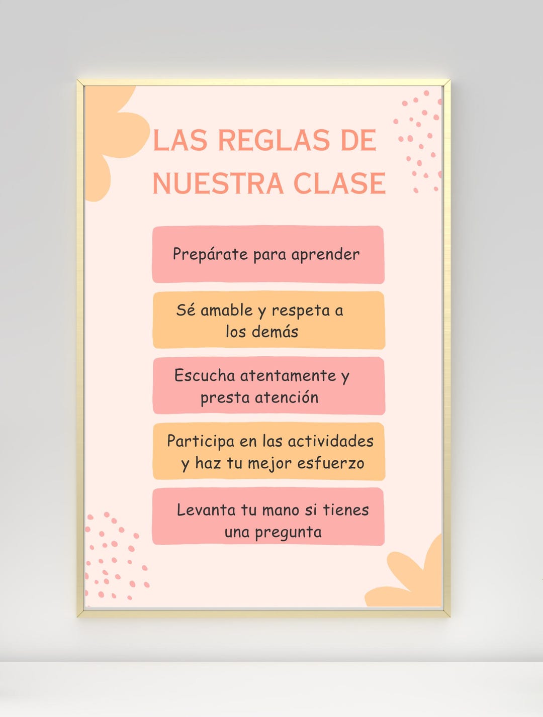 Spanish Classroom Posters / Class Rules / Wall Posters / Espanol - Etsy
