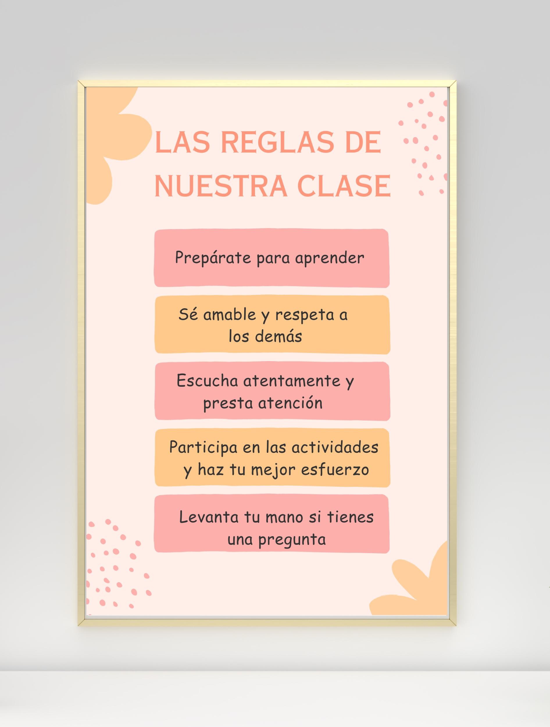 Spanish Classroom Posters / Class Rules / Wall Posters / Espanol - Etsy