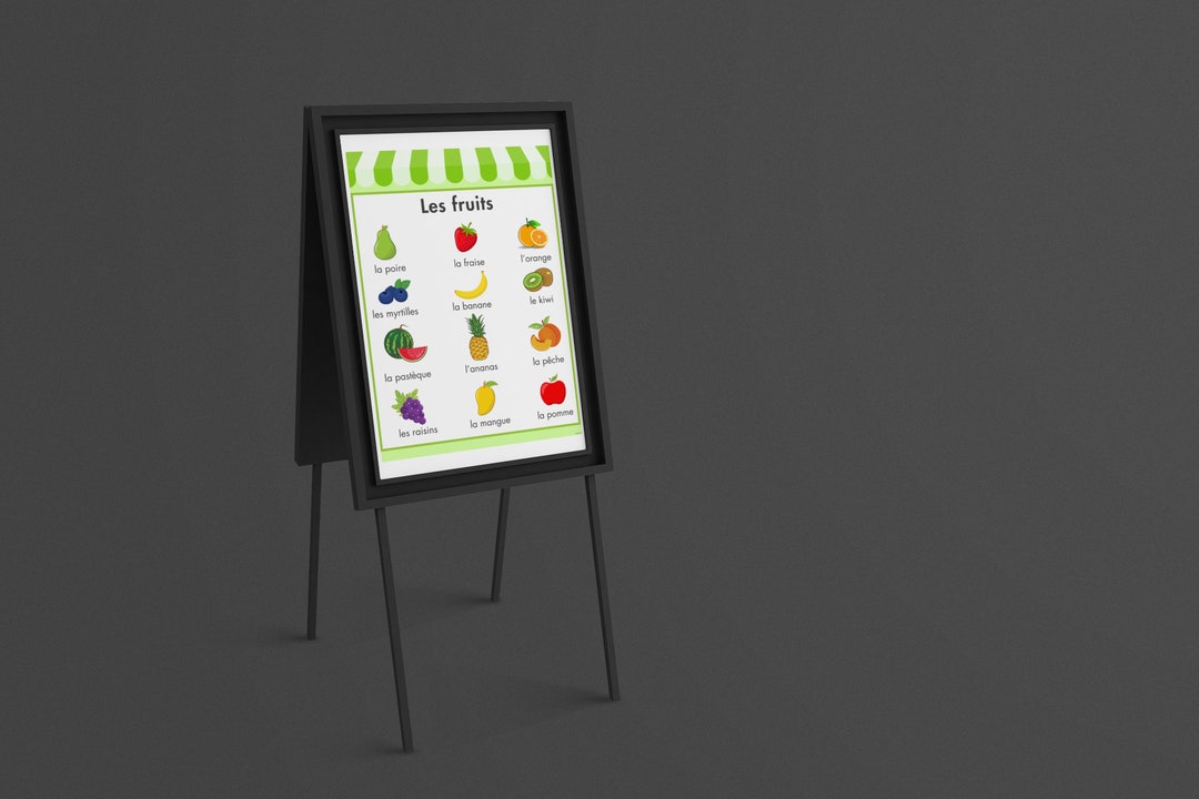 French Fruits & Vegetables Poster/ Educational Wall Posters / Affiches ...