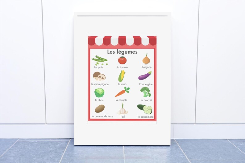 French Fruits & Vegetables Poster/ Educational Wall Posters / Affiches ...