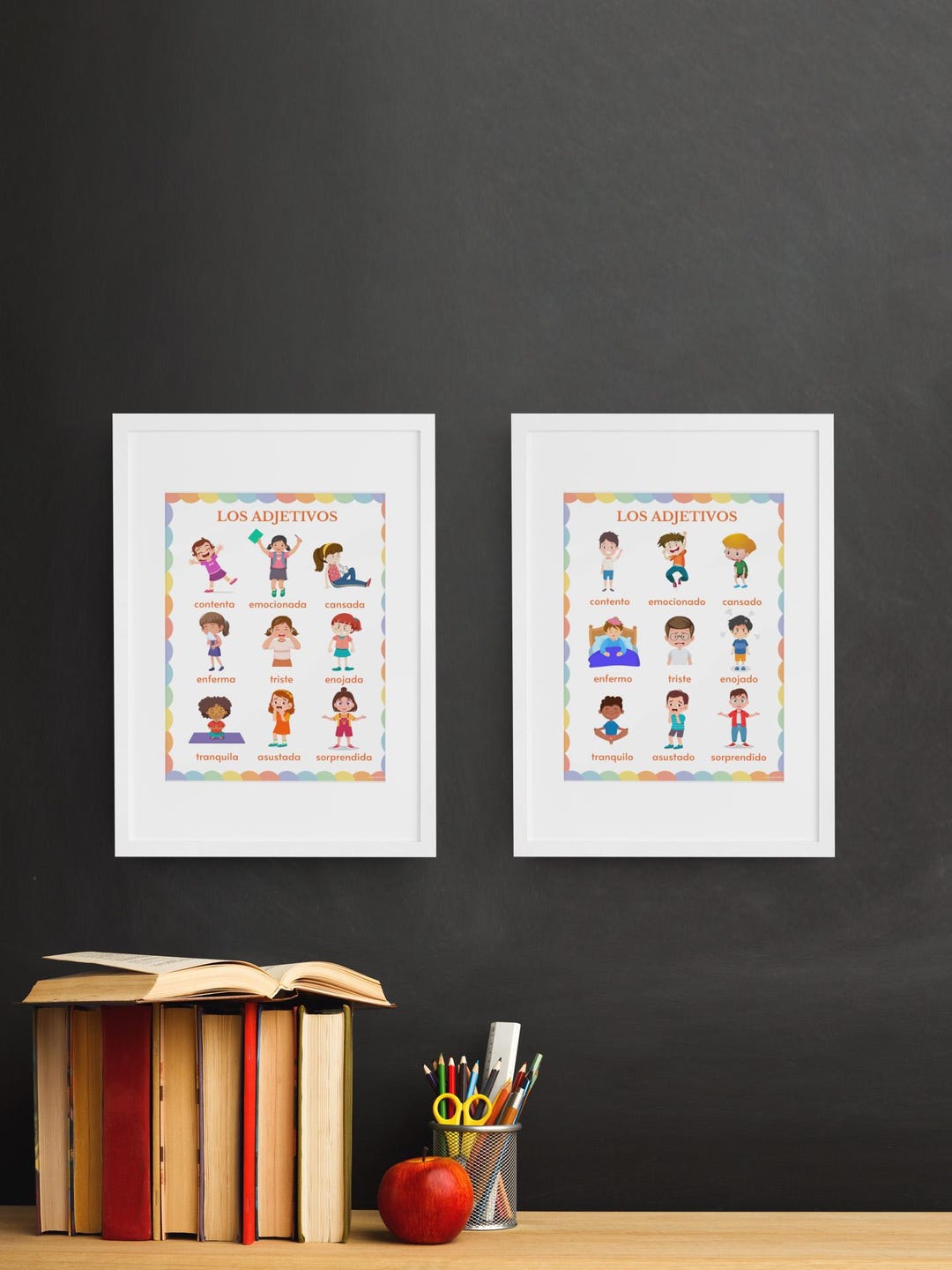 Spanish Adjectives Poster / Educational Resource / Kids Learning ...