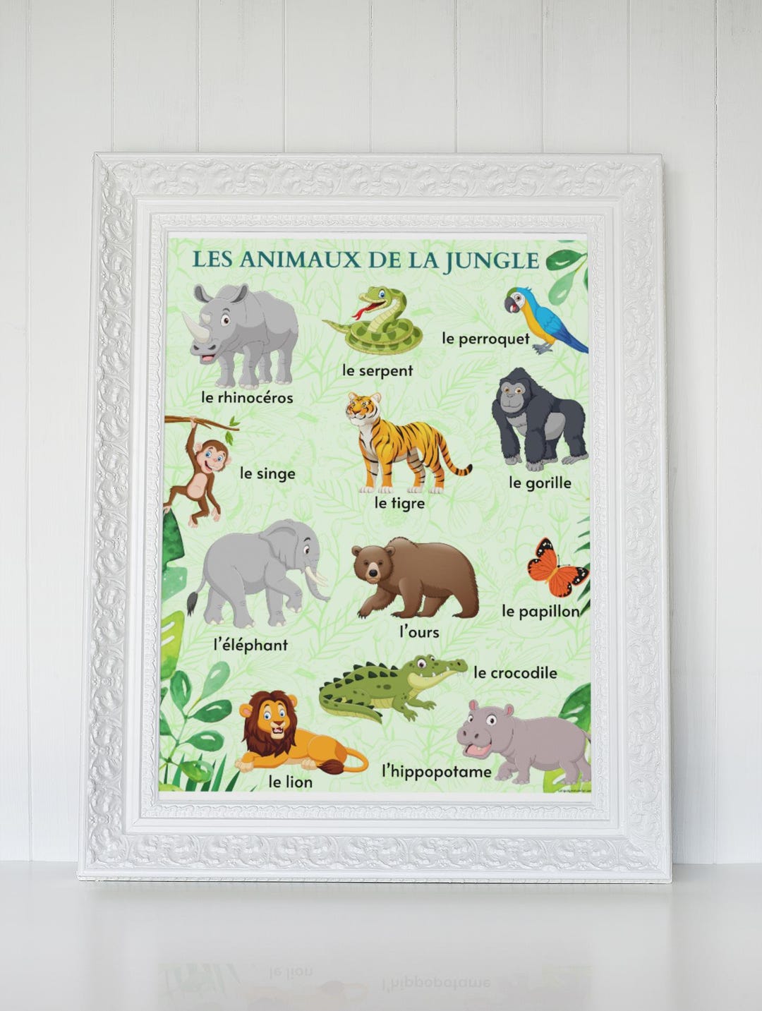 French Farm Animals Poster / Affiches En Francais / Kids Learning ...