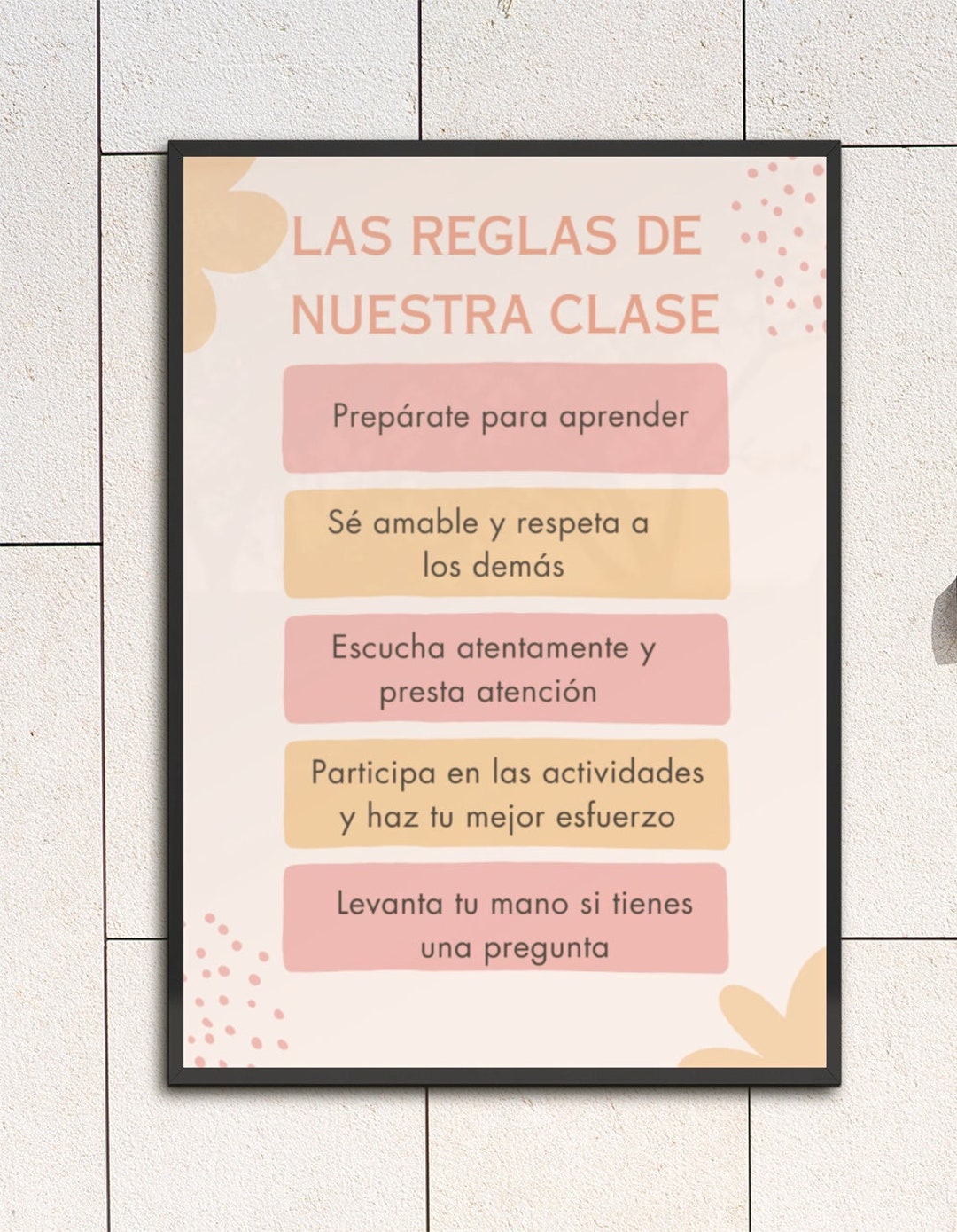 Spanish Classroom Posters / Class Rules / Wall Posters / Espanol - Etsy