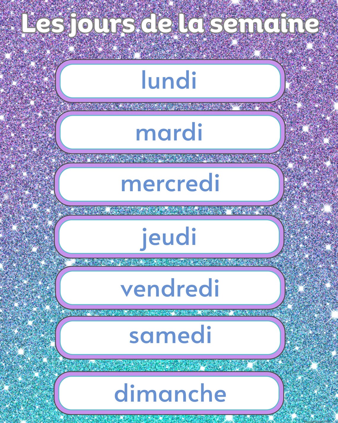 Days of the Week/ French & Spanish Classroom Posters / Educational Wall ...