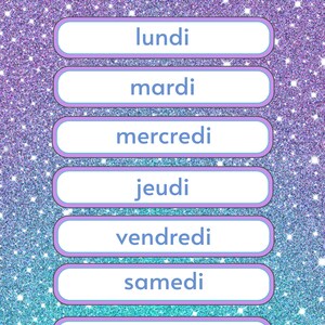 Days of the Week/ French & Spanish Classroom Posters / Educational Wall ...