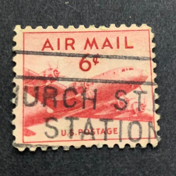 6 Cent Airmail Stamp - Etsy