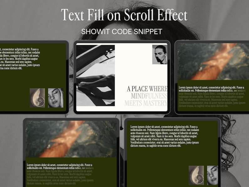 Showit Text Fill on Scroll Effect, Interactive Animation Canvas - Etsy