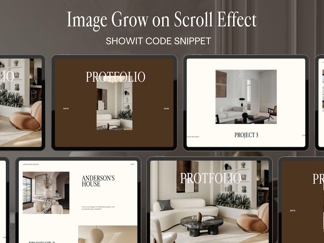 Showit Image Grow on Scroll Effect, Interactive Animation Canvas ...