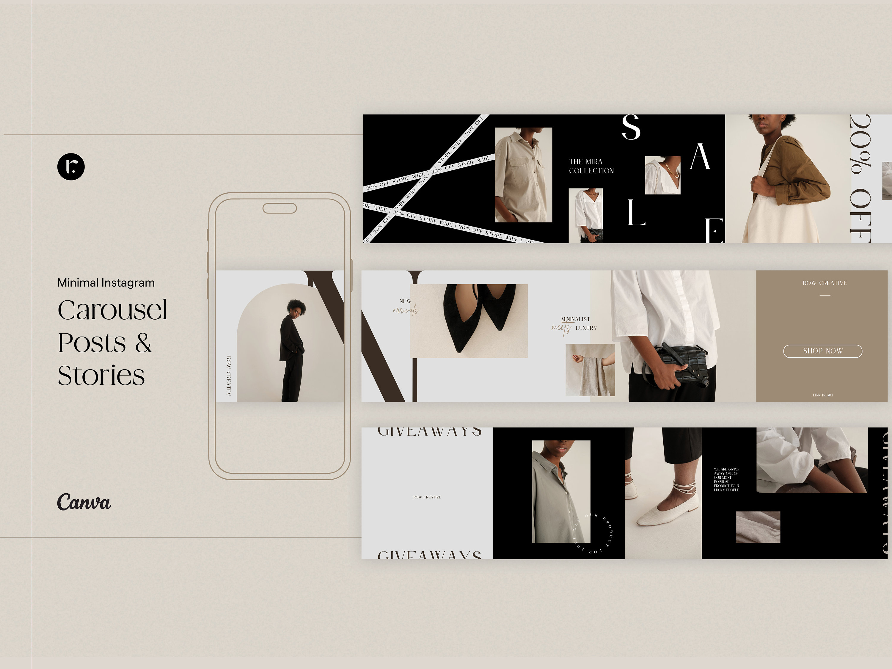 Minimal Instagram Carousel, Instagram Carousel Template, Fashion ...