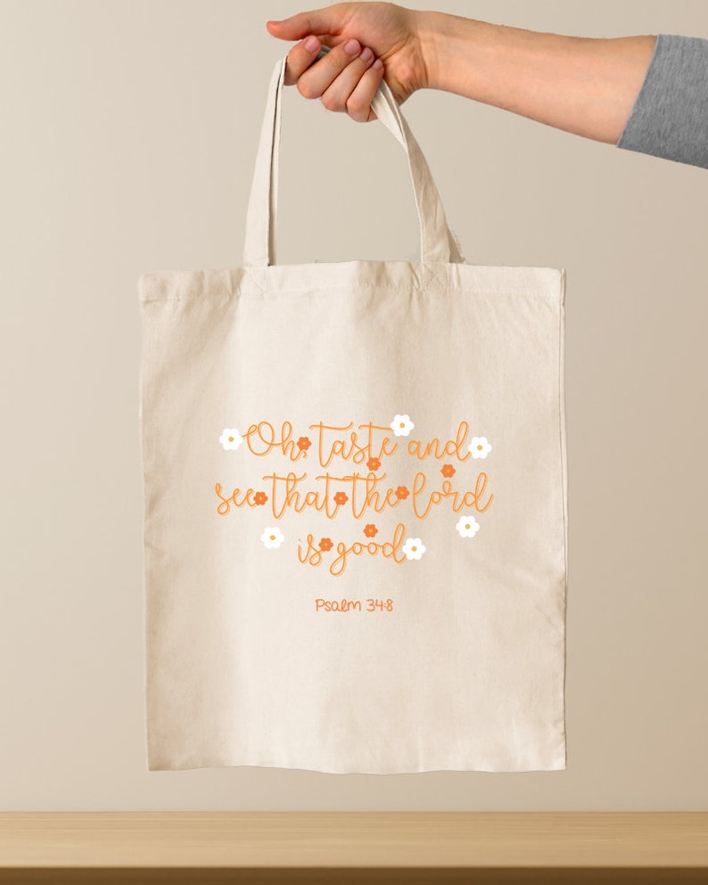 Christian Tote Bag / Canvas Tote Bag / Tote Bag Aesthetic / Bible Study ...