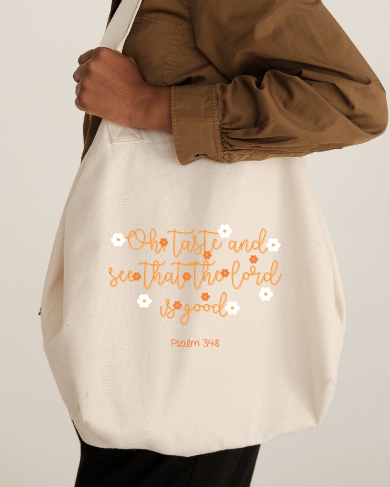 Christian Tote Bag / Canvas Tote Bag / Tote Bag Aesthetic / Bible Study ...