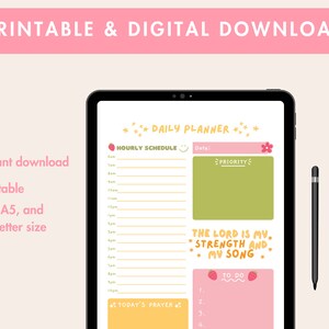 Christian Digital Planner / Printable Daily Planner / Printable Weekly ...