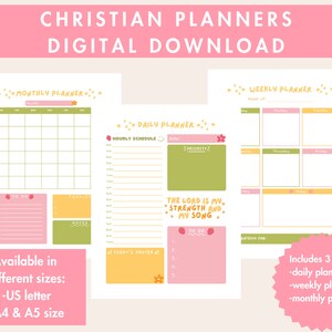Christian Digital Planner / Printable Daily Planner / Printable Weekly ...