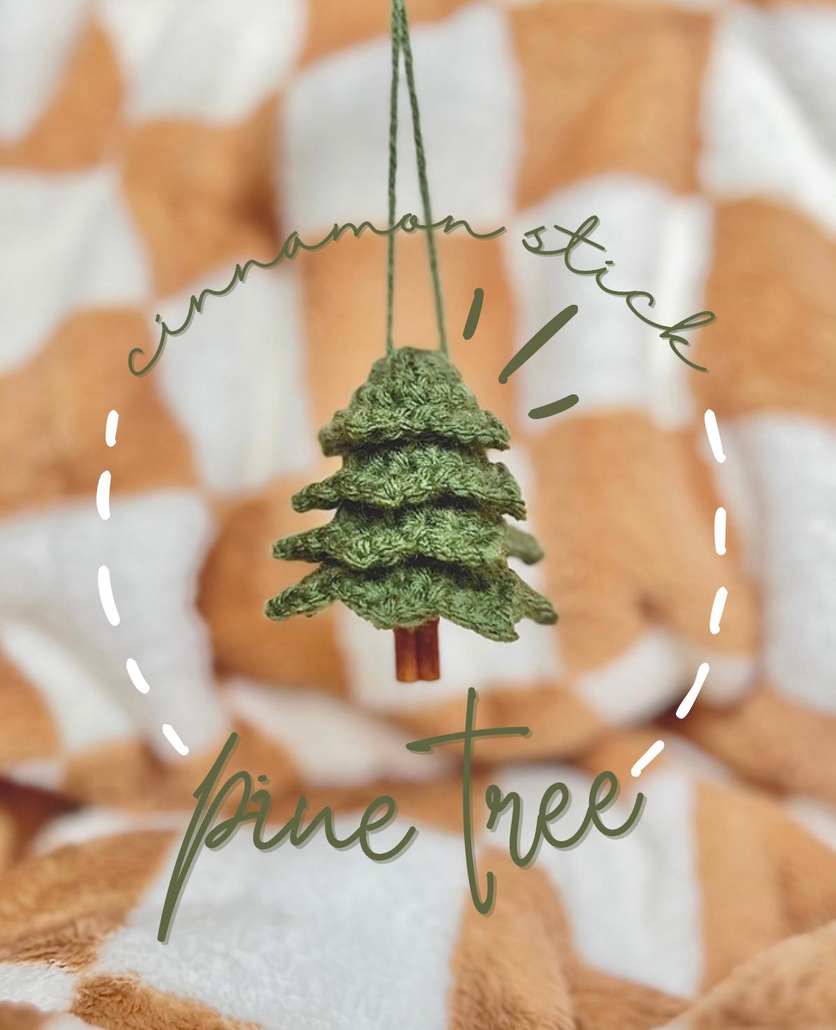 Pine Tree Crochet PATTERN With Cinnamon Stick, for Garland, Gift or ...