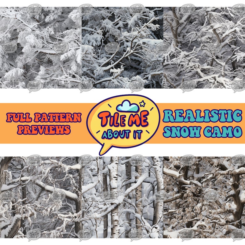 Realistic Snow Camo | Digital Seamless Repeating Patterns | Digital ...