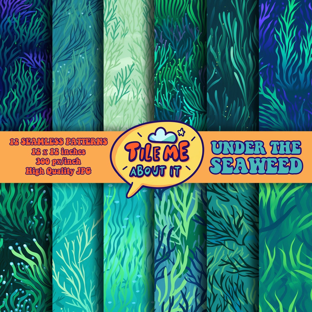 Under the Seaweed | Digital Seamless Repeating Patterns | Digital Paper ...
