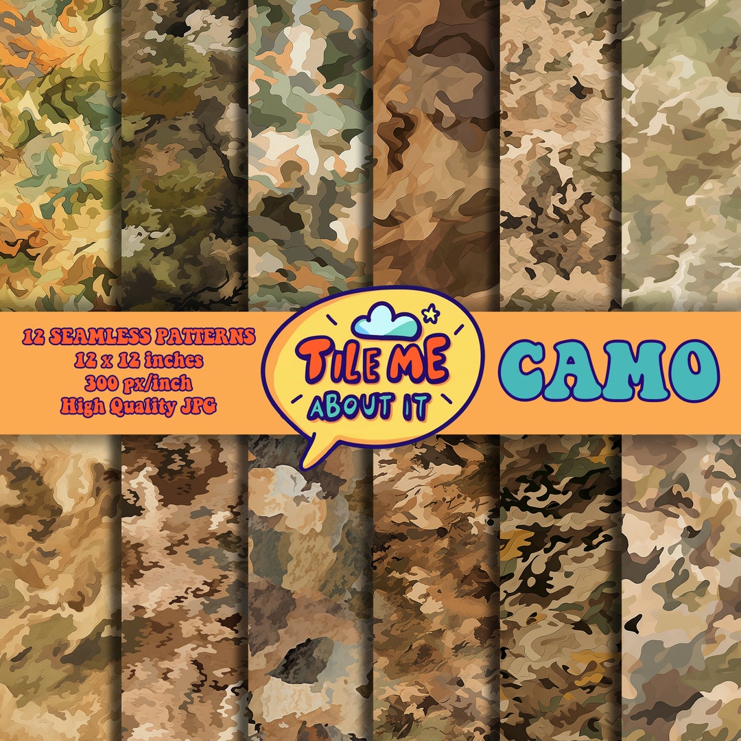 Camo | Digital Seamless Repeating Patterns | Digital Paper - Etsy