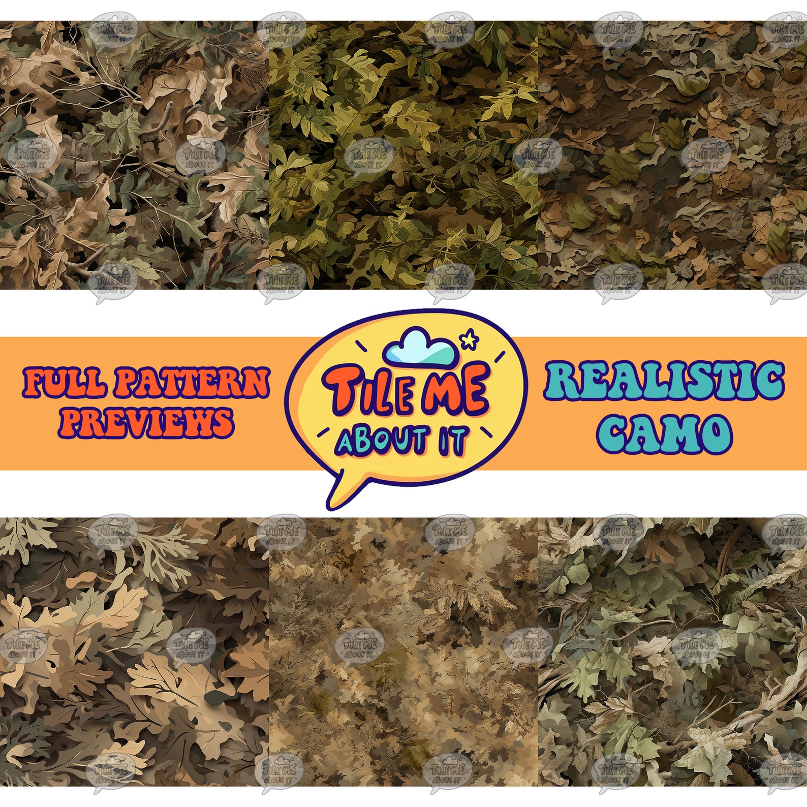 Realistic Camo | Digital Seamless Repeating Patterns | Digital Paper - Etsy