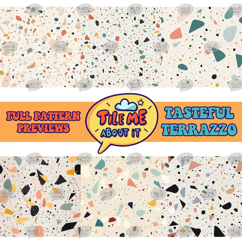 Tasteful Terrazzo | Digital Seamless Repeating Patterns | Digital Paper ...