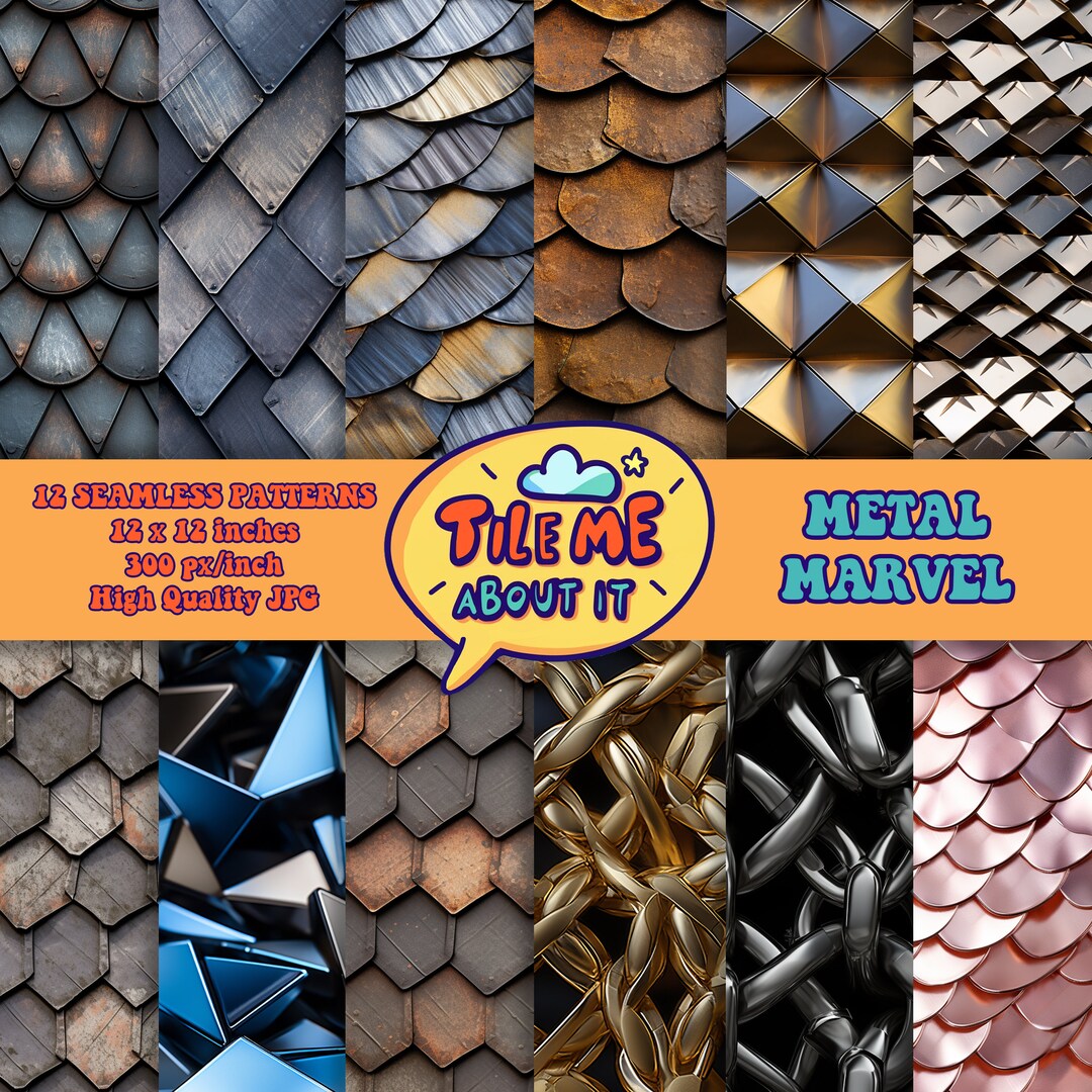 Metal Marvel Digital Seamless Repeating Patterns Digital Paper - Etsy