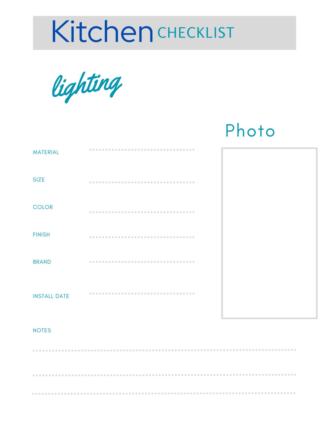 A 14 Page Printable Kitchen Planner With Comprehensive Planning Pages ...