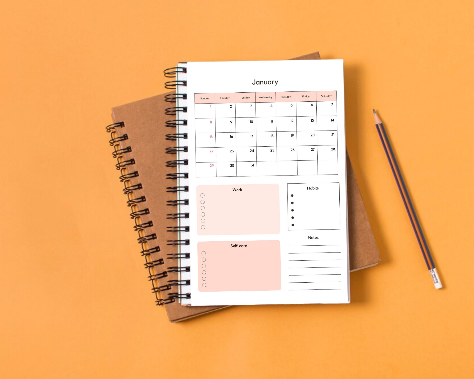 Minimalist 2024 Calendar Planner | Digital Calendar, Wall, Family, Desk ...