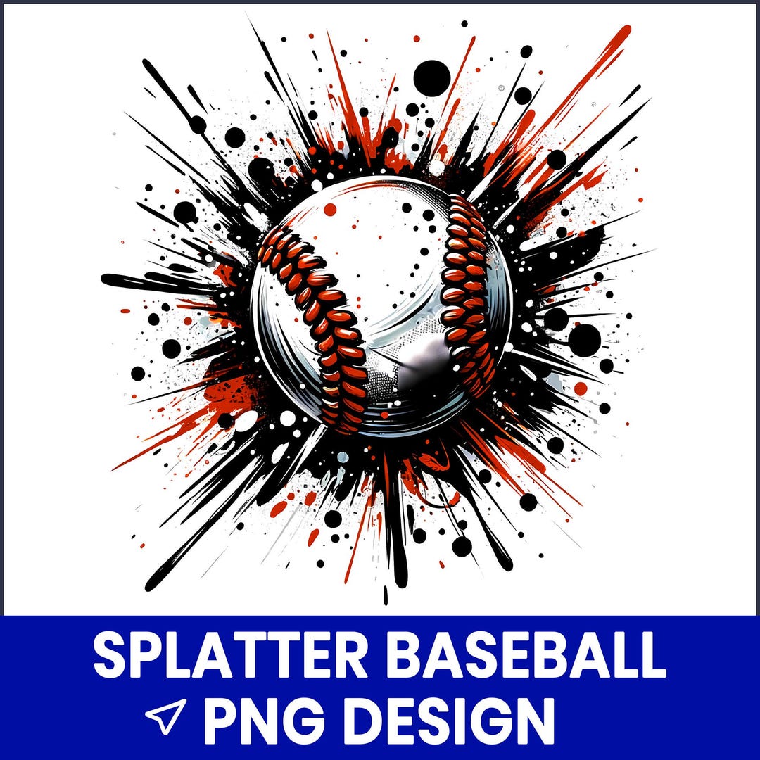 Splatter Baseball PNG, Watercolor Baseball Clipart, Grunge Baseball ...