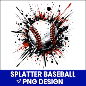 Splatter Baseball PNG, Grunge Watercolor Clipart (digital Download) - Etsy