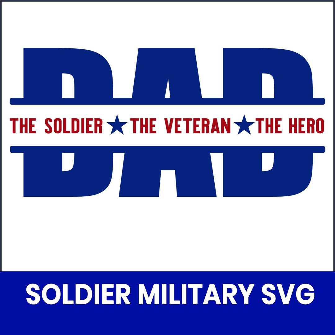 Soldier Military SVG Bundle, Veteran Silhouette Designs (digital ...