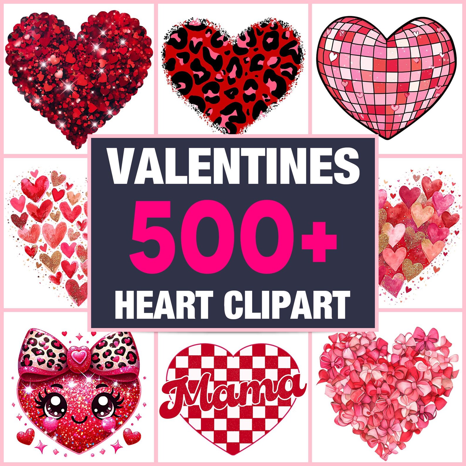 Valentines Heart Clipart: 500+ Heart PNG, Heart SVG, Love Clipart, Love ...
