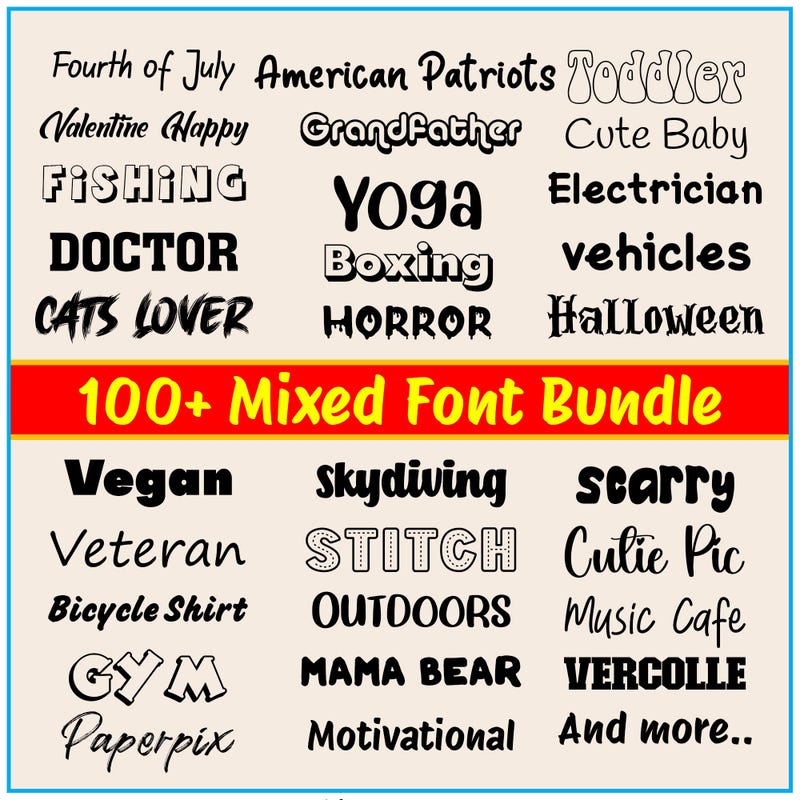Font Bundle - Etsy