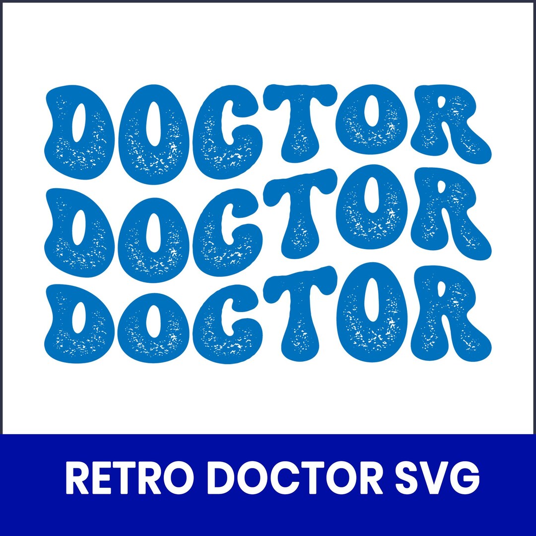 Retro Doctor SVG, Wavy Clipart, Medical Gift (digital Download) - Etsy