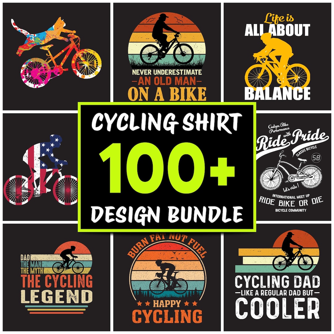 100+ Cycling Shirt Designs: Bike SVG PNG Bundle (commercial Use) - Etsy