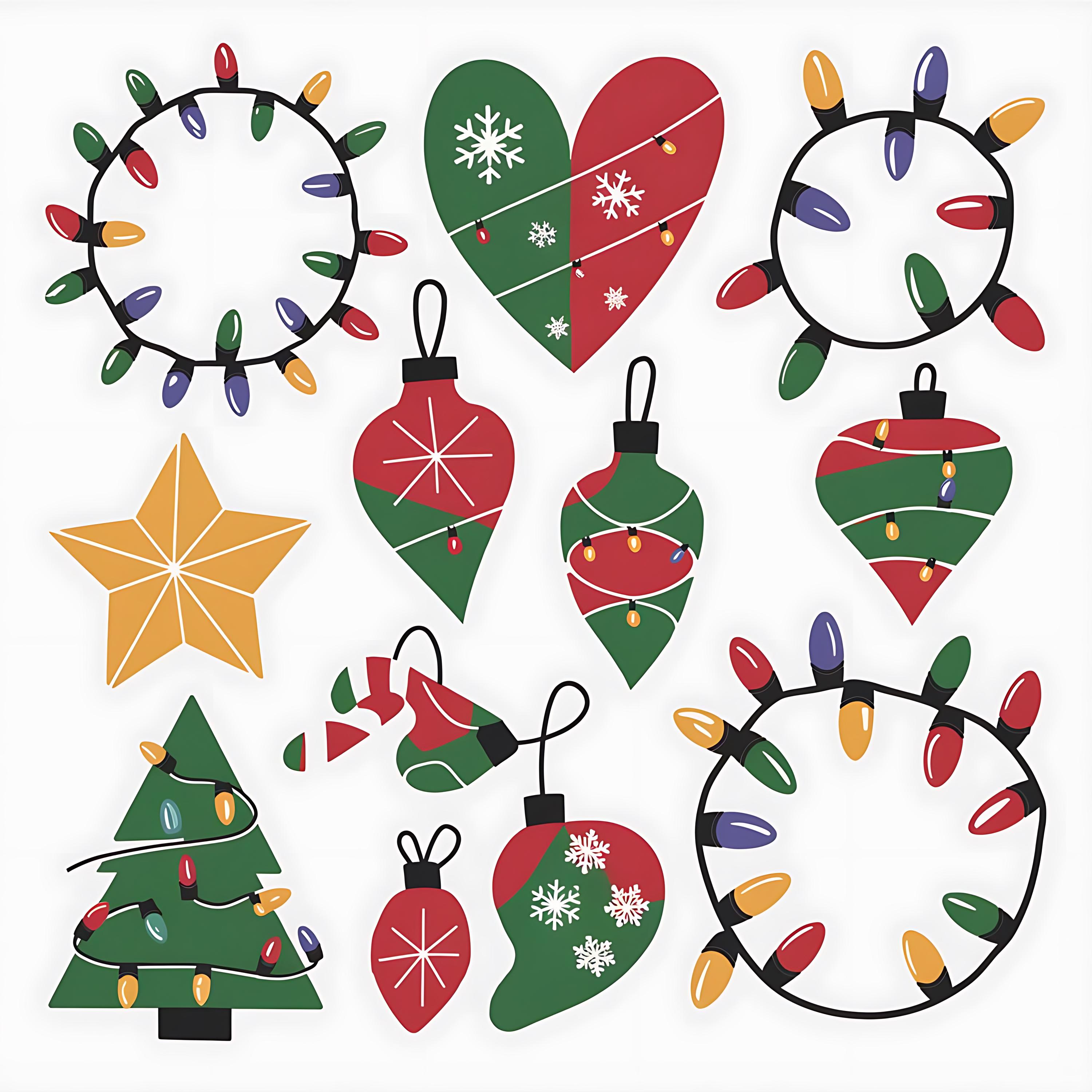 500+ Christmas Light PNG Bundle - Holiday Lights Clipart, Christmas ...
