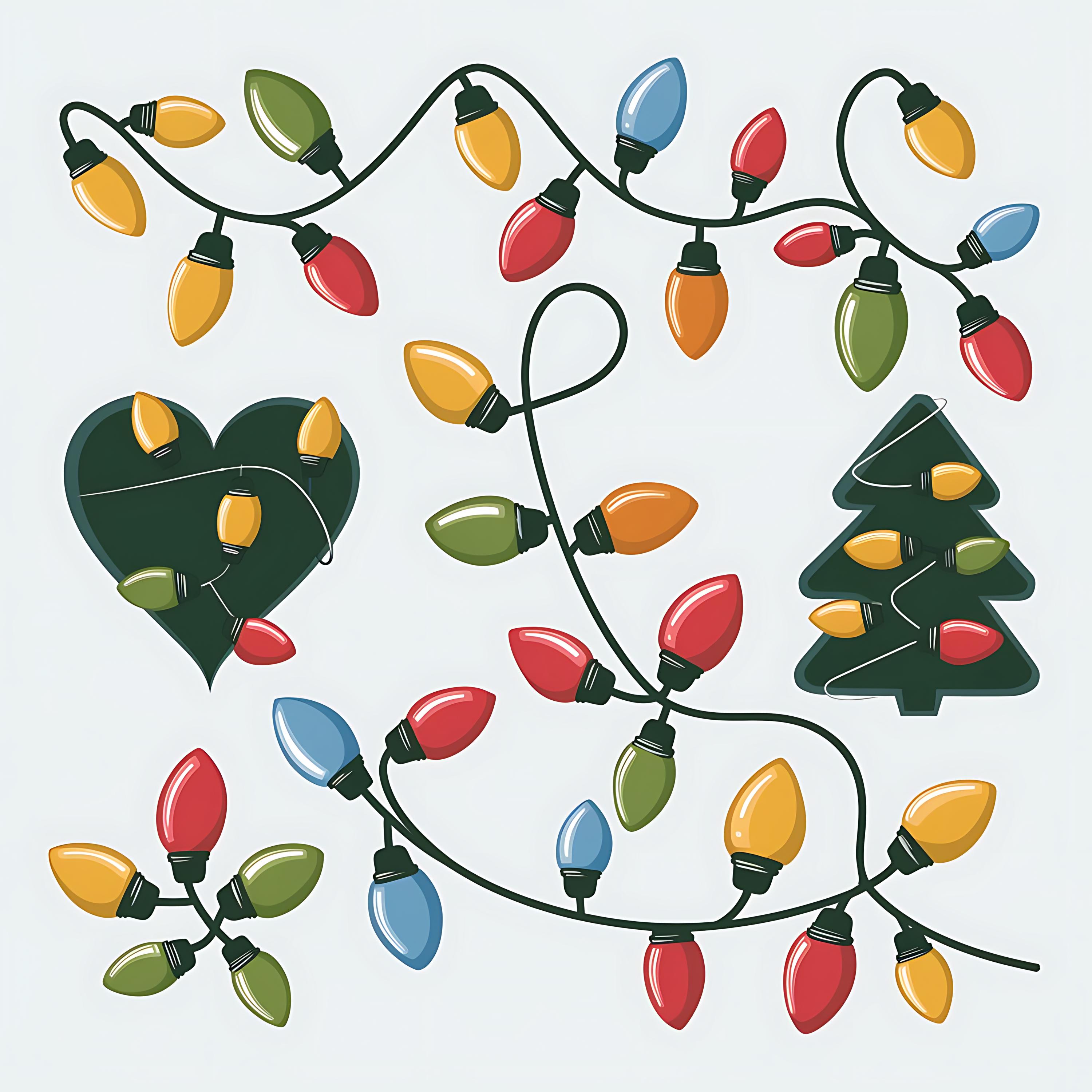 500+ Christmas Light PNG Bundle - Holiday Lights Clipart, Christmas ...