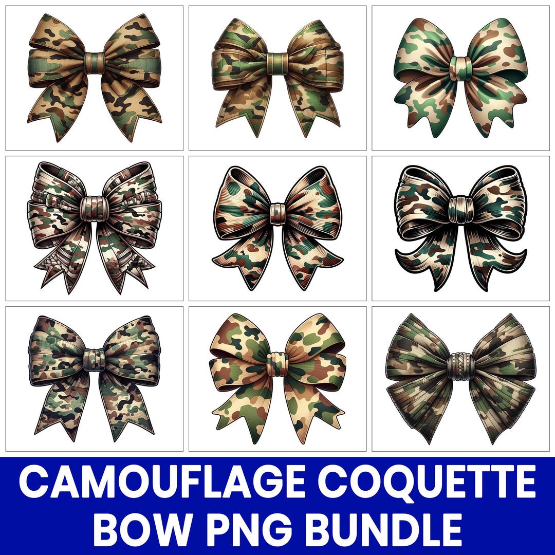 Pink Camo Bow PNG Bundle, Girly Hunting Clipart (digital Download) - Etsy