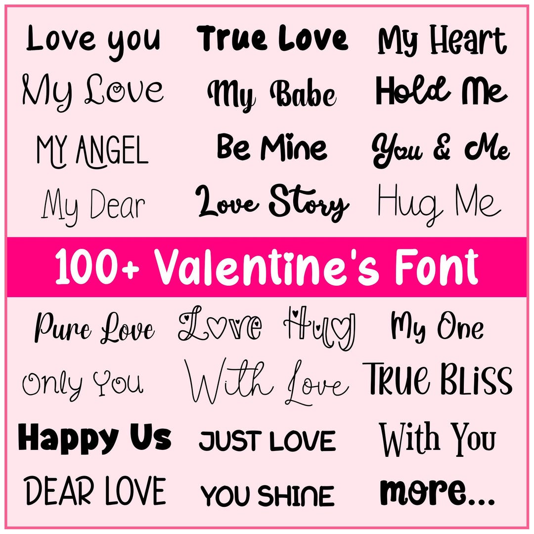 100+ Valentine Day Fonts: Romantic Script Font, Love Calligraphy Font ...