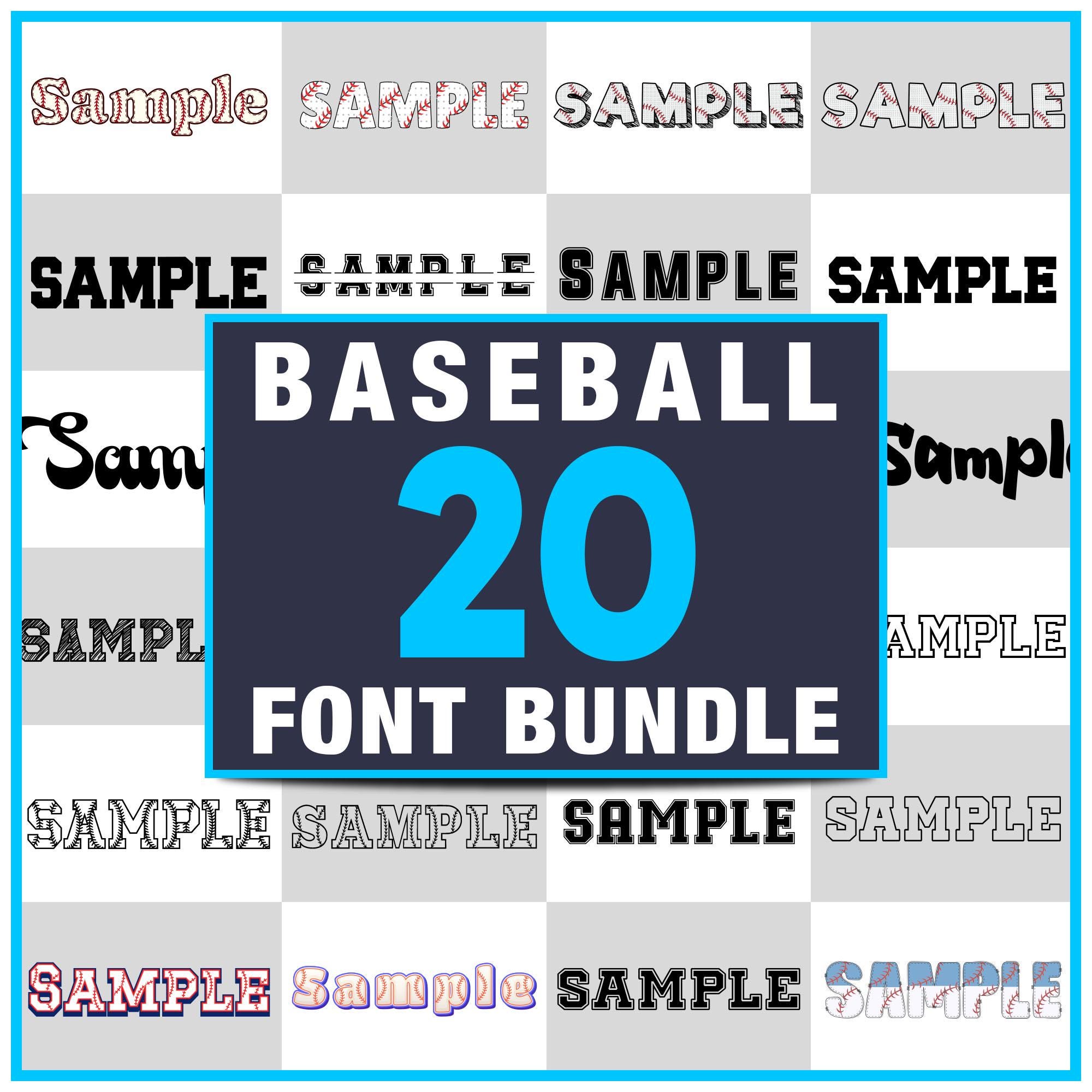 20 Baseball Fonts - Sports Font Bundle for Cricut, Silhouette, and Team ...