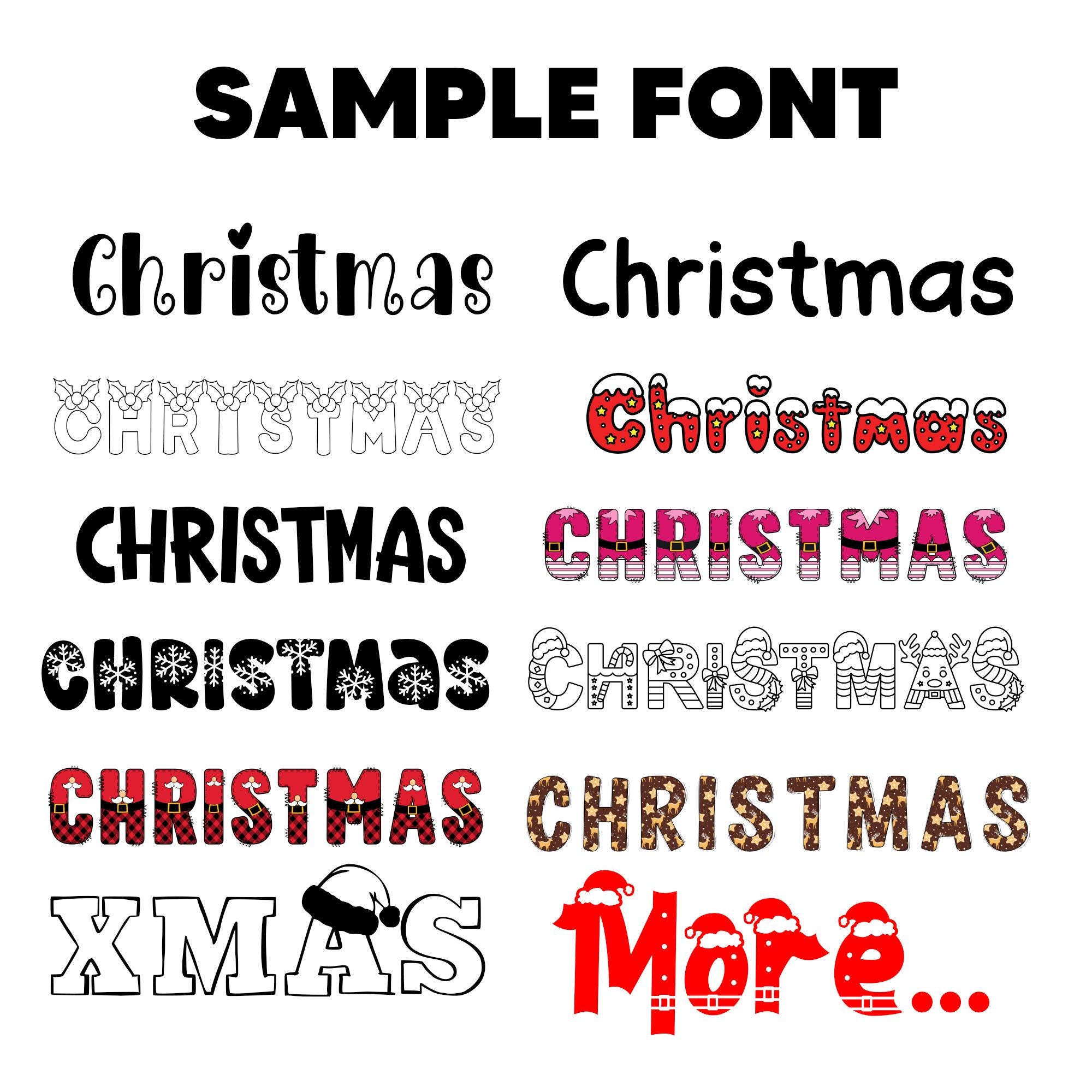 100+ Festive Christmas Fonts Bundle – Holiday SVG, TTF, OTF (instant ...