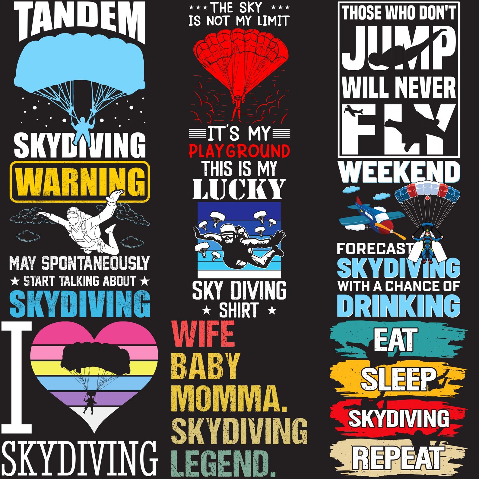 Skydiving PNG Clipart, Adventure Sports Design (svg, Eps, Dxf) - Etsy