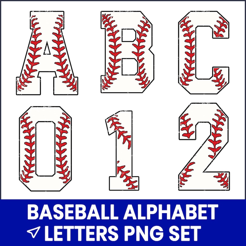 Baseball Alphabet Letters PNG, Baseball Font Clipart, Sports Letter PNG ...