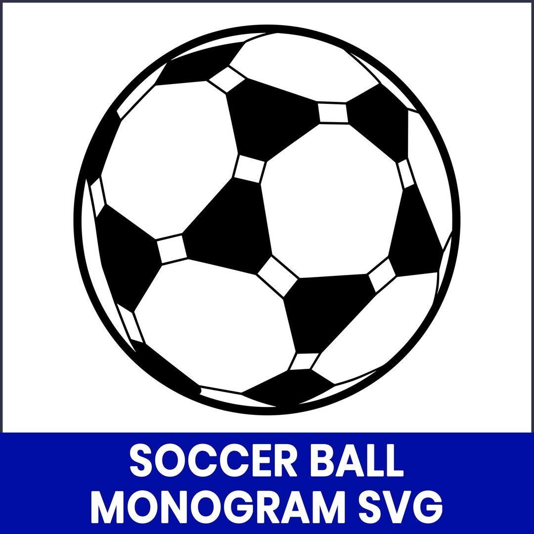 Soccer Ball Monogram SVG, Customizable Sports Cut File Digital Download ...