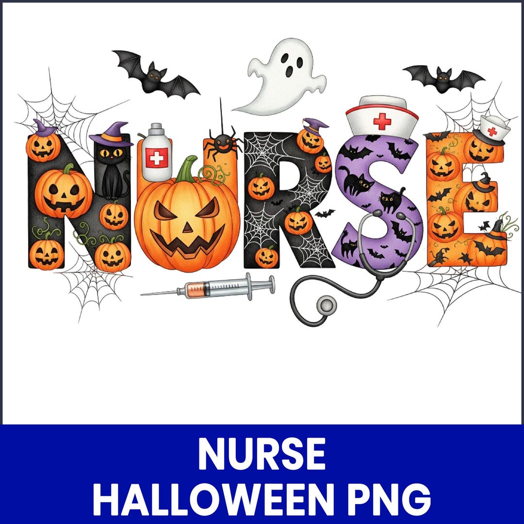 Nurse Halloween PNG, Spooky RN Clipart, Skeleton Nurse Sublimation ...