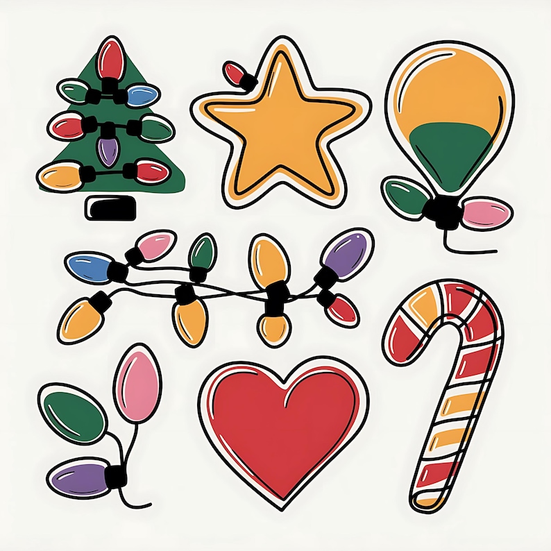500+ Christmas Light PNG Bundle - Holiday Lights Clipart, Christmas ...