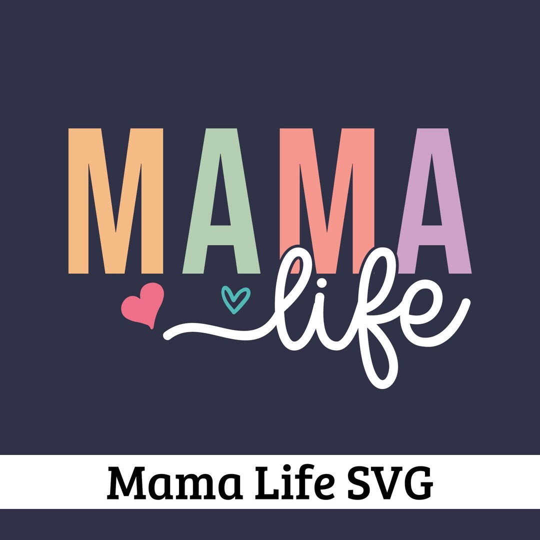 Mama Life Floral SVG, Mother's Day PNG, Mom Shirt Design (digital ...